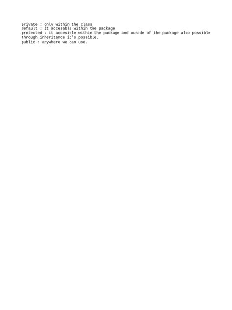 Acess Specifier Pdf