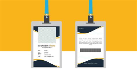 Personal And Official Id Card Template Design 24188299 Vector Art At