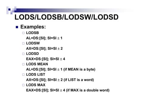 String Instruction In Assembly Language 8086 Pdf