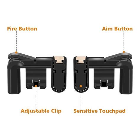 Mobile Phone Game Shooter Gamepad Trigger Controller Black