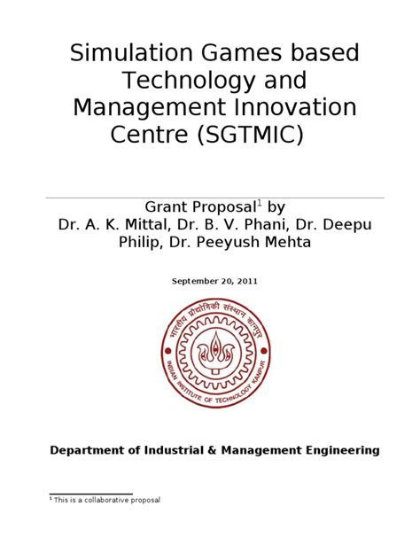 Simulation And Modeling Lab Proposal Ver 20 Dp Pdf Simulation Entrepreneurship