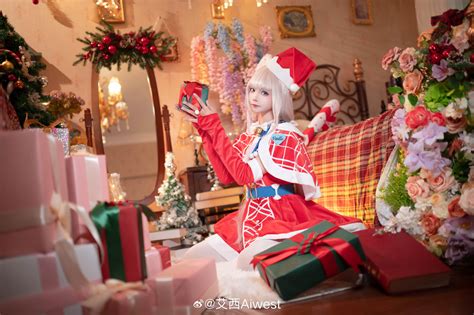 Cosplay 猫娘乐园 圣诞节 巧克力与香子兰 艾西aiwest 米卡插画mikagogo