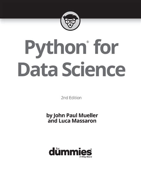 title page python for data science for dummies 2nd edition [book]