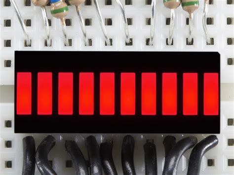 new products 10 segment light bar graph led display red yellow