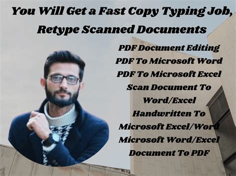 A Fast Copy Typing Job Retype Scanned Documents Upwork