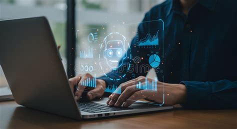 Ai Chatbot Data Analysis On Laptop For Business Intelligence And