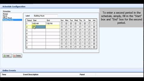 Tx3 Configurator How To Create A Schedule Youtube