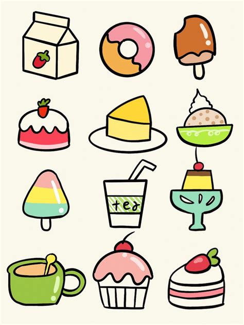 食物简笔画带颜色 食物简笔画可爱简单有颜色的 苗苗知道