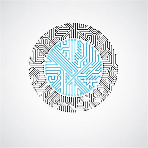 Technology Communication Cybernetic Element Vector Abstract Ill Stock Vector Illustration Of