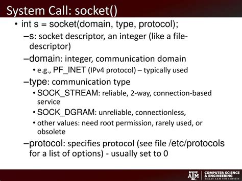 Csce 313 Network Socket Mp8 Due Fri May 5 Ppt Download