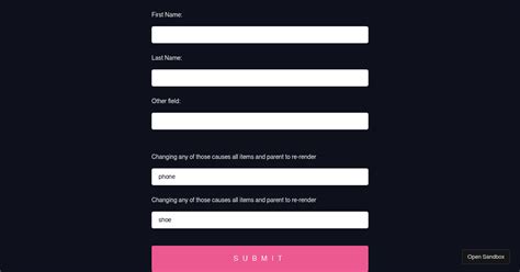 React Hook Form V6 Usewatch Codesandbox