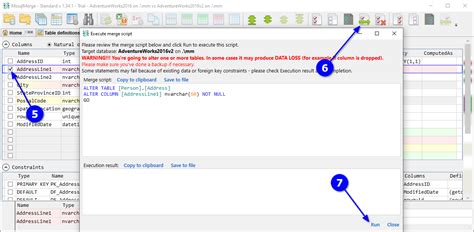 Compare And Sync Table Schema Mssqlmerge