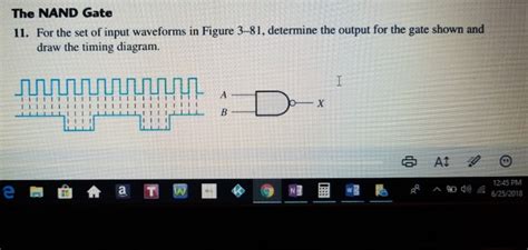 Solved The Nand Gate 11 For The Set Of Input Waveforms In