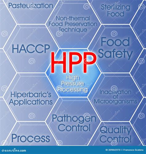 HPP High Pressure Processing Infographic Concept Preservation Of Food Stock Illustration
