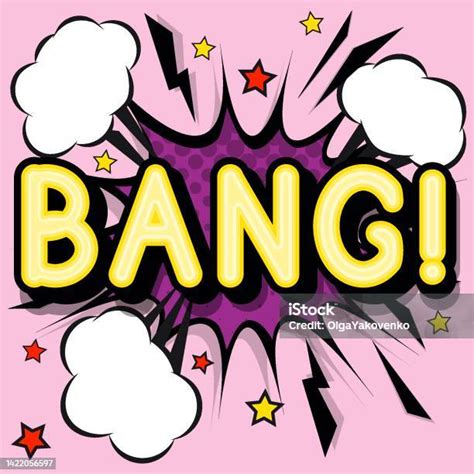 뱅 그림자가있는 복고풍 레터링 복고풍 포스터 배경의 하프 톤 패턴 빈티지 팝 아트 스타일의 벡터 밝은 일러스트레이션 Brand