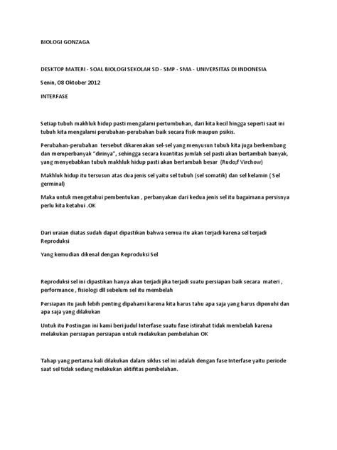 Reproduksi Sel Interfase Pdf