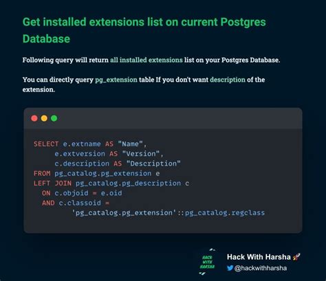 Sannareddy Harsha Vardhan On Linkedin Hackwithharsha Sql Postgres