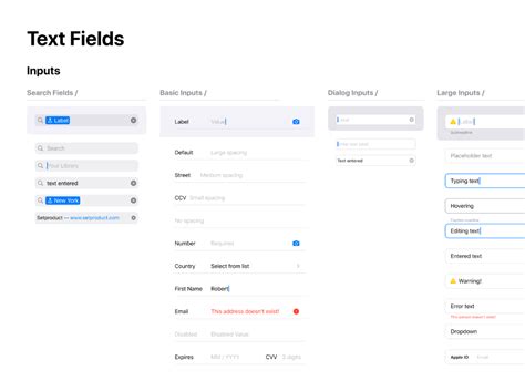 Figma Ios Design Library Text Fields Ui Design By Roman Kamushken