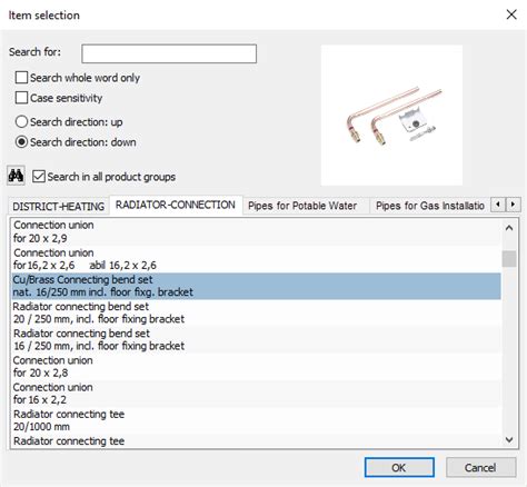 Details On Item Selection Knowledge Base Revit LINEAR