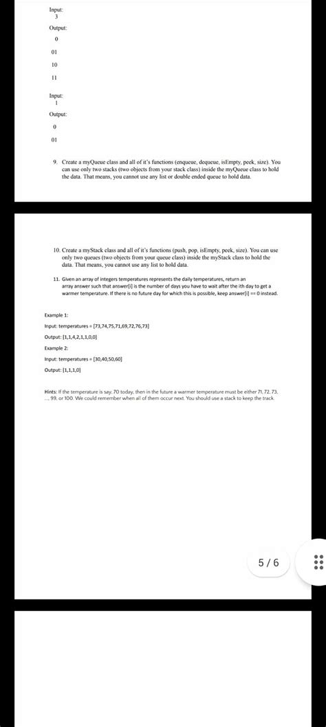 Solved Input 3 Output 0 01 10 11 Input 1 Output 0 01 9