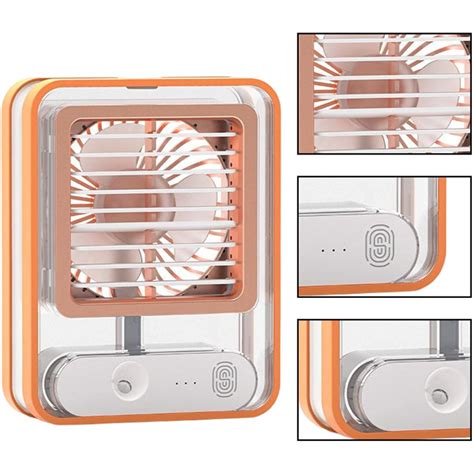 Настольный увлажнитель воздуха с вентилятором Led подсветкой и Usb зарядкой [39] купить со