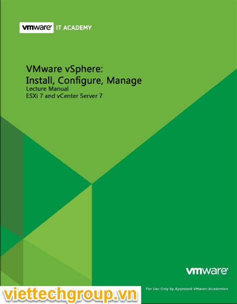 VMware VSphere Install Configure Manage Lecture Lab Manual ESXi And VCenter Server IT