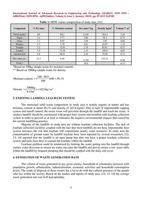 Design A Leachate Collection System Fora Small Camp Sanitary Landfill PDF