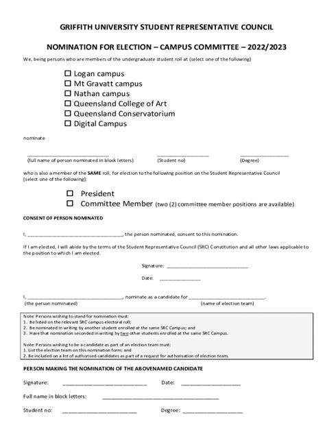 Fillable Online 2022 Src Annual Election Nomination Form Fax Email Print Pdffiller