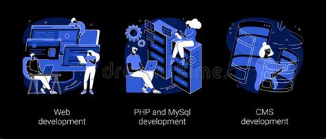Website Architecture Concept Web Development Php And Mysql Cms Content Management System