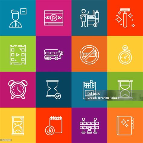 현대 얇은 선 아이콘 중지 요소의 집합입니다 프리미엄 품질 개요 기호 컬렉션 간단한 모노 선형 픽토그램 팩 웹 그래픽을 위한