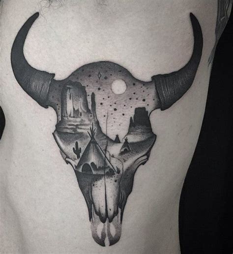 Pin By Dave Pucci On Tattoo Bull Tattoos Bull Skull Tattoos Cow