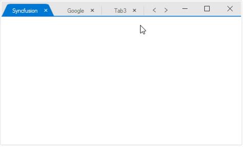 Winforms Tabbed Form Tabcontrol In Title Bar Syncfusion