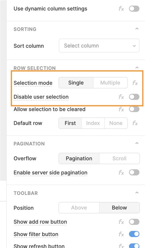 unable to select rows in table 💬 app building retool forum