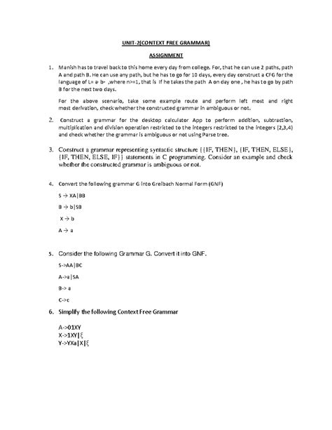 Unit 2 Assignment Practice Material For Ct2 Exam Unit 2 Context