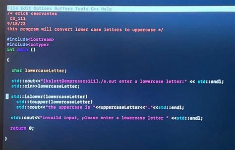 Solved File Edit Options Buffers Tools C Help T Erick
