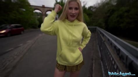 Public Agent Blonde Long Haired Stunner Fucked Deep Outdoors By A