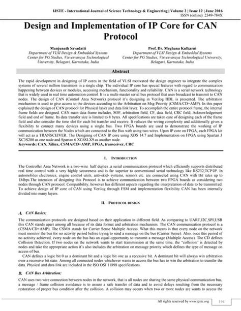 Controller Area Networkcan Ppt