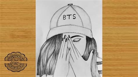 Really Very Easy Bts Fan Girl Drawing Pencil Sketch How To Draw Girl