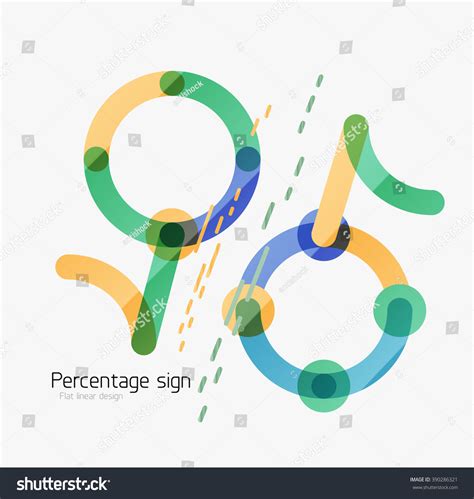 백분율 기호 배경입니다 겹치는 여러 색상의 스톡 벡터로열티 프리 390286321 Shutterstock