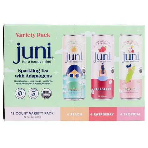 Juni Sparkling Tea Organic Adaptogenic 1212 Ounce Cans 1799 At Costco