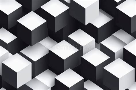 Modern Isometric Cube Pattern With Structured Spacing And Minimalistic Design Creating A