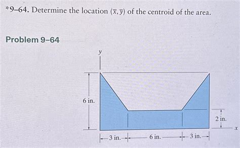 solved 9 64 ﻿determine the location x‾ bar y ﻿of the