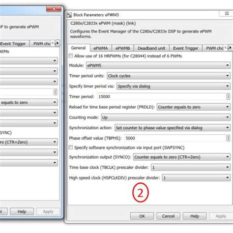 Blocks Parameters For The Three EPWM Download Scientific Diagram