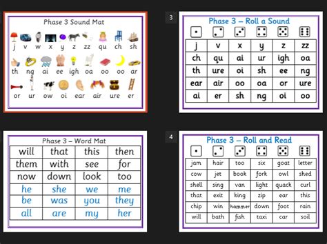 Phase Phonics Sound Mat Word Mat Roll A Sound Roll And Read