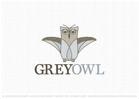 Grey Owl Buy Premade Readymade Logos For Sale