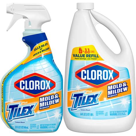 Clorox Plus Tilex® Mold And Mildew Remover Spray Bottle And Refill 96