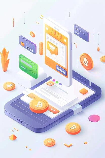 payment via mobile app digital transaction design 3d animation illustration premium ai