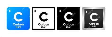 Premium Vector Carbon Chemical Element With 6 Atomic Number Atomic Mass And Electronegativity