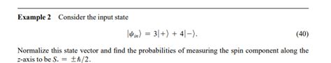 Solved Example 2 Consider the input state ψin 3 4 Chegg com