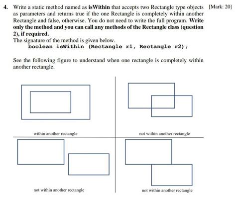 Solved 4 Write A Static Method Named As Is Within That